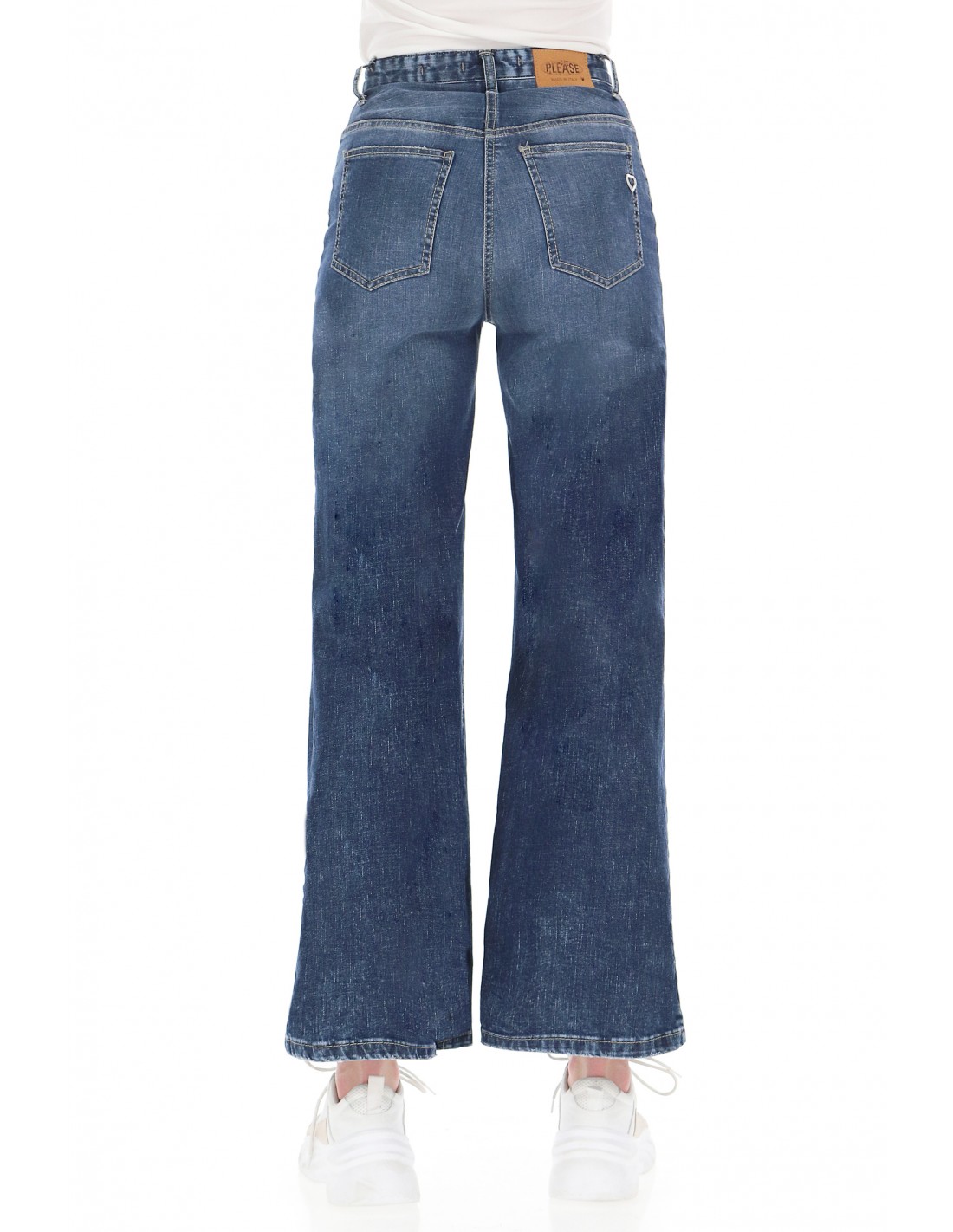 JEAN LARGE PLEASE COUPE FLARE EN JEAN DELAVE JEAN LARGE PLEASE COUPE FLARE EN JEAN DELAVE